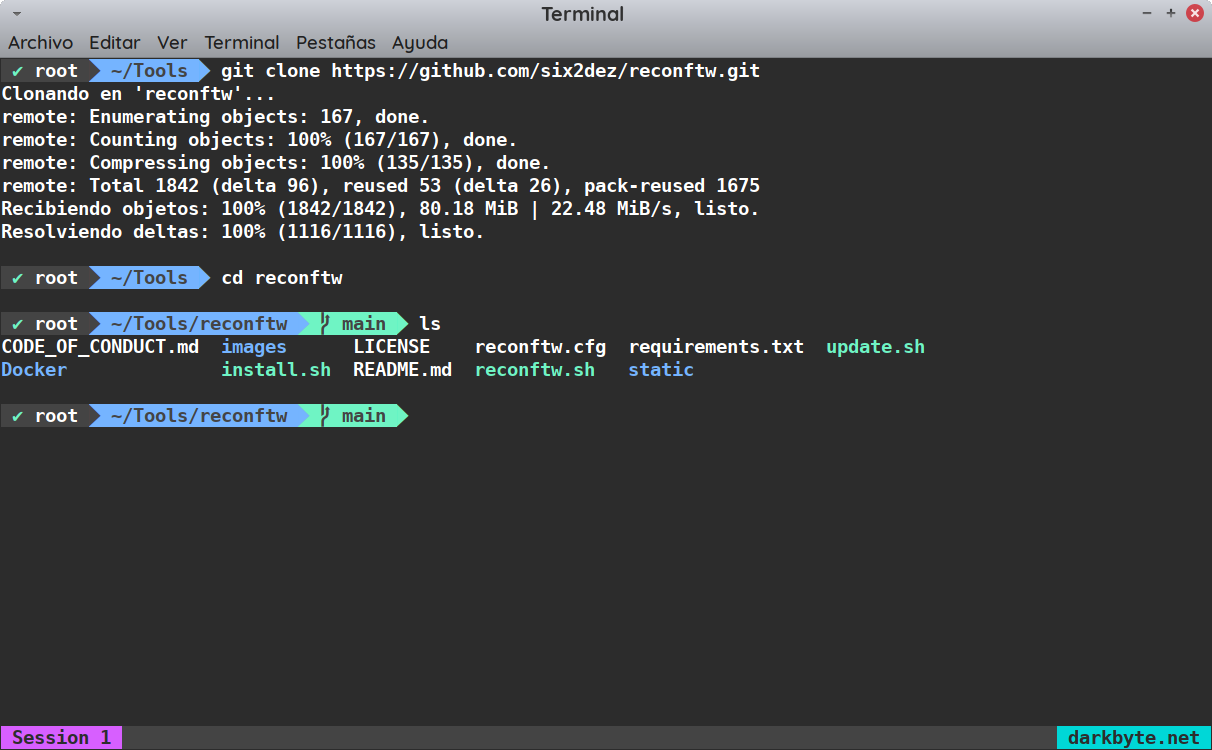 Darkbyte • Automatizando el reconocimiento web con reconFTW