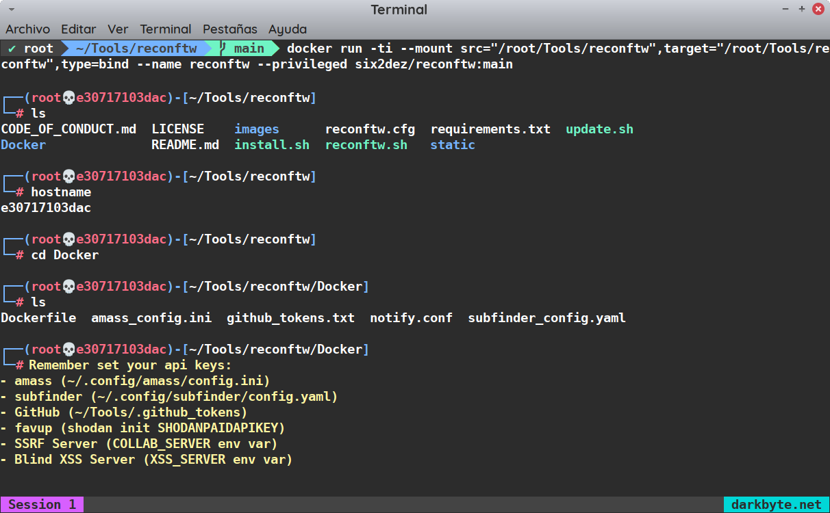 Darkbyte • Automatizando el reconocimiento web con reconFTW
