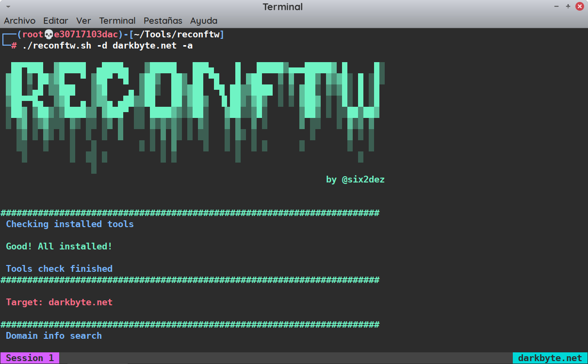Darkbyte • Automatizando el reconocimiento web con reconFTW
